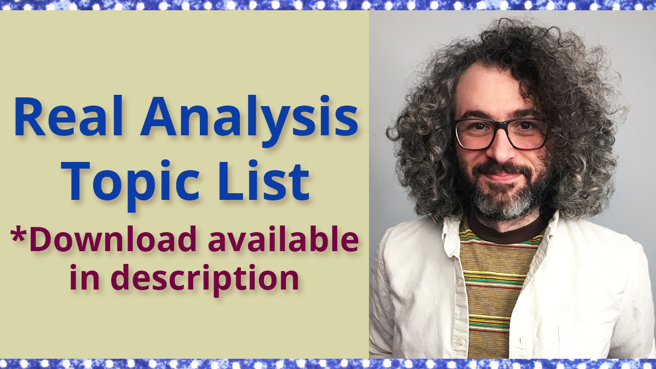 Real Analysis Topic List – Herndon Math